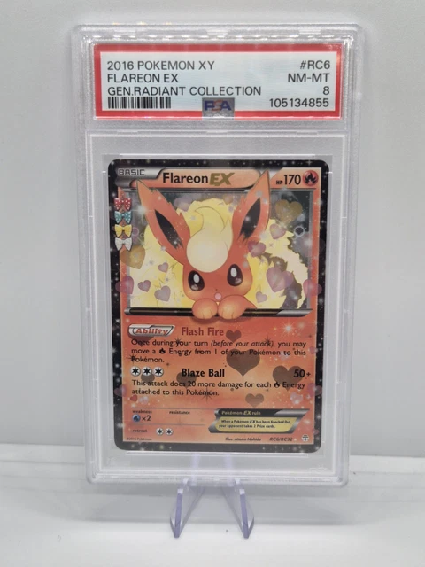 POKEMON TCG FLAREON EX RC6/RC32 Generations HOLO card NM PSA Grade 9 £ ...