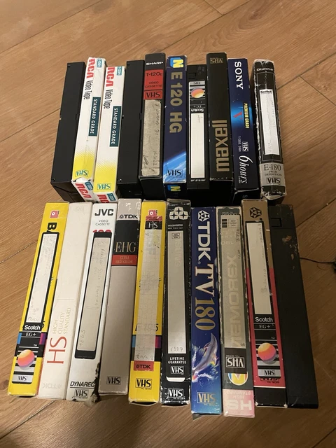 BUNDLE OF 20 x Used/Blank VHS Video Cassette Tapes - various brands ...