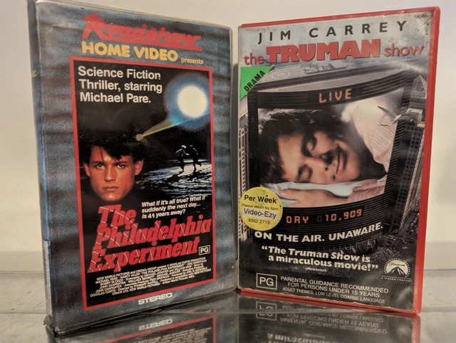THE TRUMAN SHOW & The Philadelphia Experiment VHS Clamshell $5.00 ...