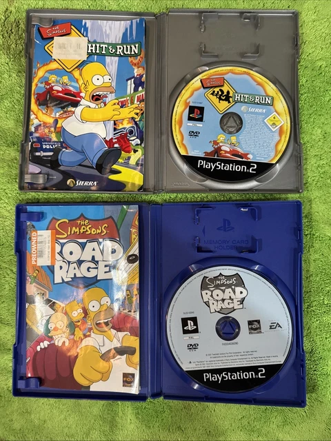 THE SIMPSONS: HIT & Run & Road Rage - X2 Rare Sony PlayStation 2 PS2 ...