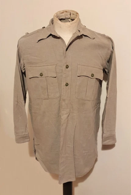 ORIGINAL WW2 BRITISH Army Soldier North African Desert Rats Aertex ...