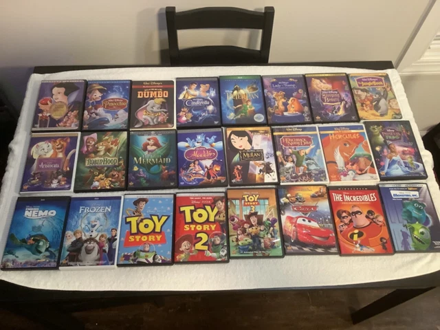 (24) ALL WALT Disney Pixar DVD Movie Lot, Animated Cartoon Family Kids ...