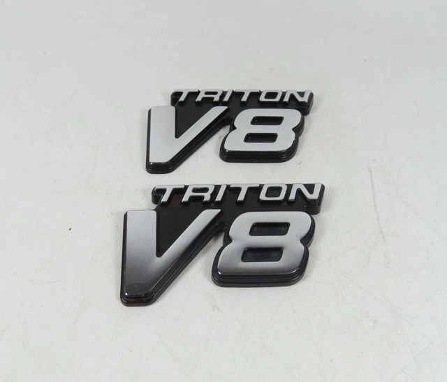 1999-2004 FORD F250 F350 Triton V8 Emblems For Front Fender Chrome ...