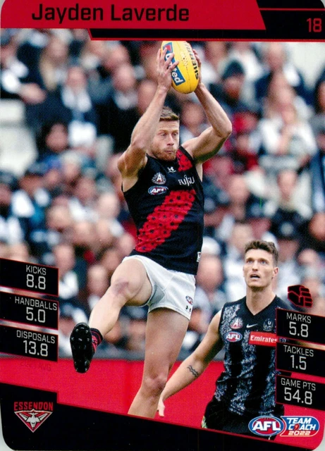 2022 ESSENDON BOMBERS AFL Card JAYDEN LAVERDE Teamcoach $4.49 - PicClick AU