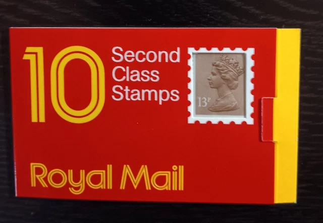 GB 1987 WINDOW stamp booklet GI1 code G square tab MNH QEII Machin 13p ...