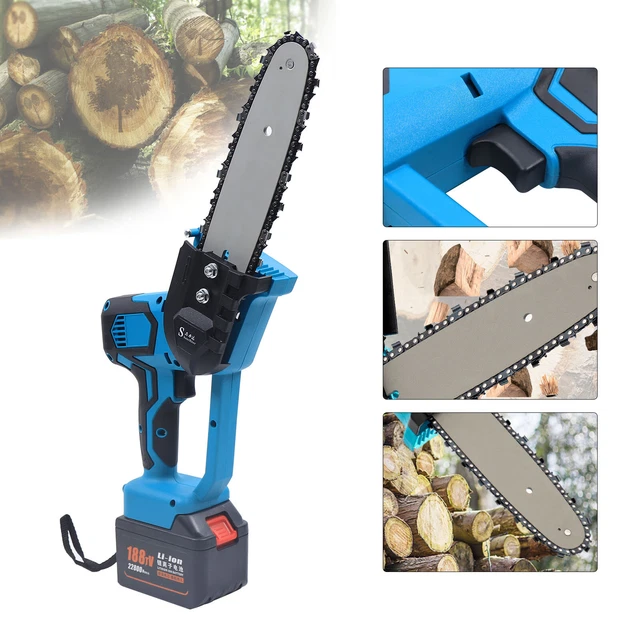 MINI ELECTRIC CHAINSAW Tree Saw Battery 8'' Chainsaw Chainsaw for 18V ...