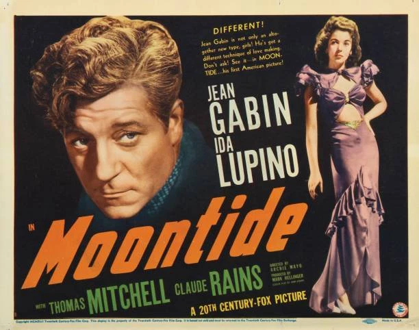 MOONTIDE LOBBY CARD Jean Gabin Ida Lupino 1942 Old Movie Photo $8.50 ...