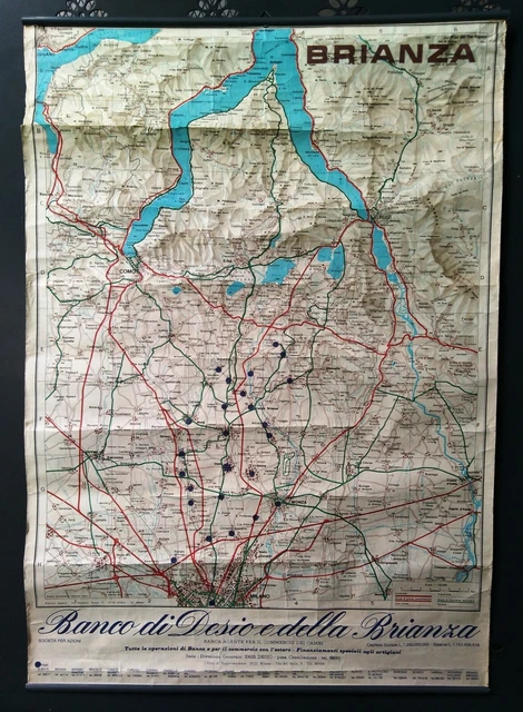 CARTA GEOGRAFICA BRIANZA vintage 1980 ca. EUR 20,00 - PicClick FR