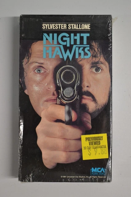 NIGHTHAWKS (VHS, 1991) Sylvester Stallone, Rutger Hauer BLOCKBUSTER ...
