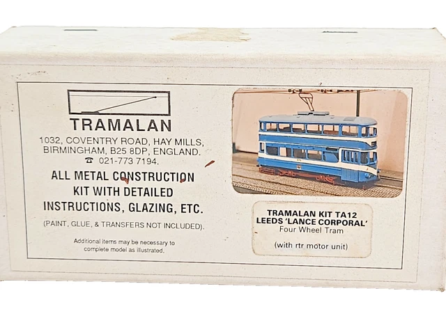 TRAMALAN TA-12 LEEDS Lance Corporal Four Wheel Tram Model Semi-Built ...