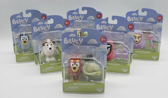 LOT DE 6 Figurines Bleues Mamies Bingo & Bluey, Xylophone Bleu, Jack ...