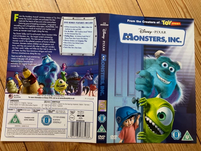 MONSTERS, INC. (DVD, 2002) Disney Pixar Classic Film £2.22 - PicClick UK