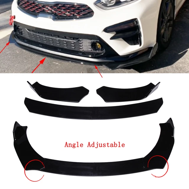 FOR VW TIGUAN R Line Tuning 2010-2021 Black Front Bumper Lip Spoiler+Strut Rods EUR 71,46 ...