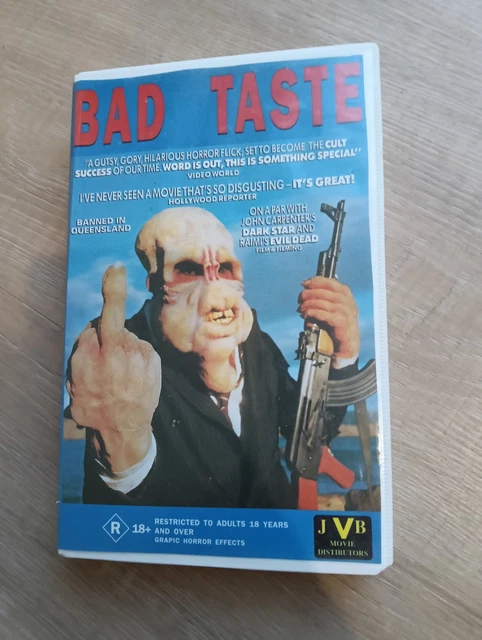 BAD TASTE VHS - Aus NZ Print 1989 Rare PAL Ex Rental Peter Jackson JVB ...