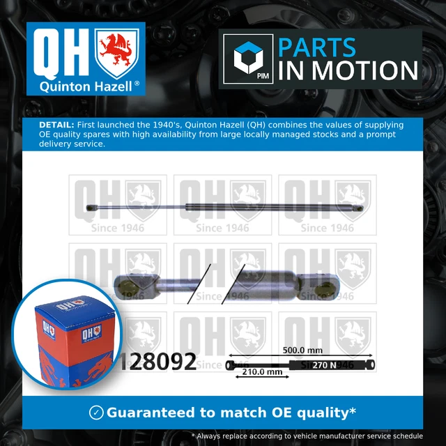 BOOT GAS STRUT fits FIAT STILO 192 2.4 01 to 07 192A2.000 Spring Lift ...