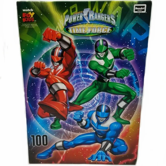 POWER RANGERS TIME Force Red Blue Green Ranger Power Warp Rose Art 2001 ...