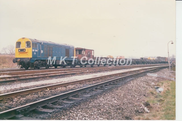 RAIL PHOTO CLASS 20 20214 @ Toton Depot 27/2/88 parked engineers train ...