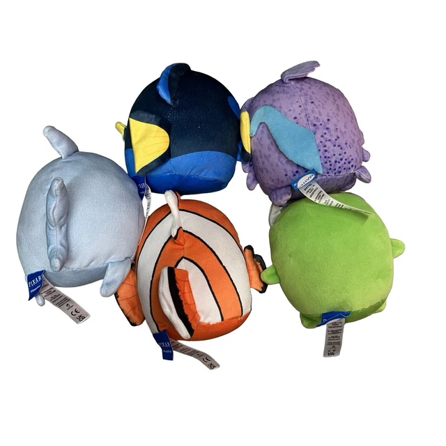 MATTEL DISNEY PIXAR Cuutopia Plush Bundle 5 Monsters Inc Finding Nemo ...