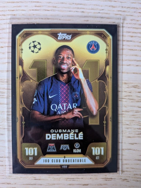 TOPPS MATCH ATTAX 2025-26 Card Ousmane Dembele Psg 101 / 100 Club Unbeatable £5.00 - PicClick UK