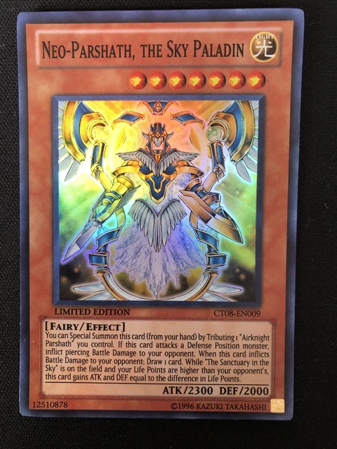 YUGIOH NEO-PARSHATH, THE SKY PALADIN CT08-EN009 Limited Edition Super ...