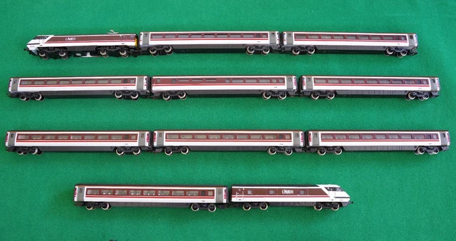 HORNBY NEW LIVERY LNER Intercity 225 Complete 9 Car Set Including Class ...