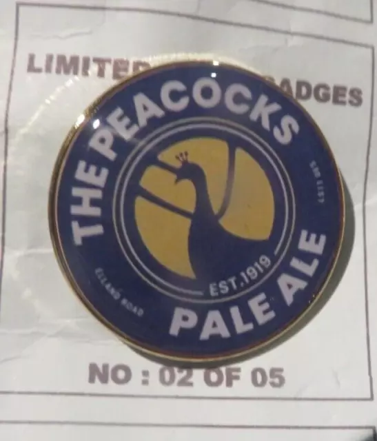 LEEDS UNITED Very Rare " The Peacocks " Coloured Pale Ale Badge £8.99 ...