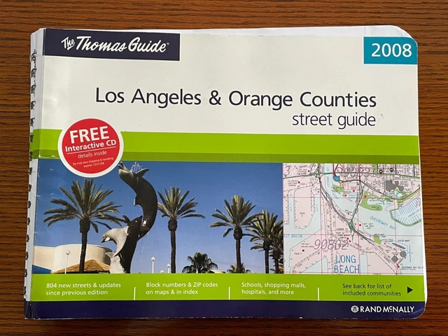 THOMAS GUIDE 2008 Los Angeles & Orange Counties Street Guide excellent ...