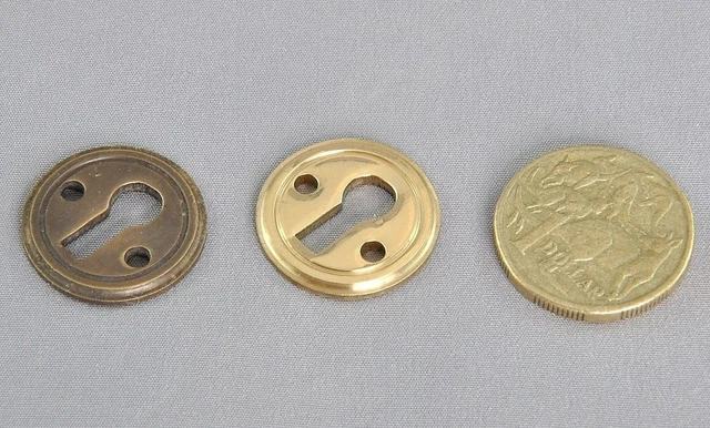 KEY HOLE ESCUTCHEON-SUITS JACKSONS CABINET LOCKS-solid brass or antique ...