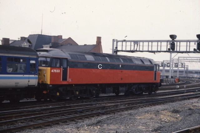 35MM SLIDE BRITISH Railway Br Class 47 - 47533 At Newcastle 1990 EUR 4 ...