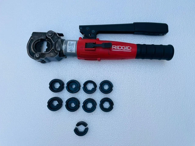 RIDGID RE 60-MLR Hydraulic Crimping/Crimper Tool With Dies 8 dies ...