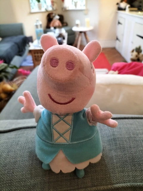 PEPPA PIG PLUSH Soft Toy Wearing A Blue Dress £1.50 - PicClick UK