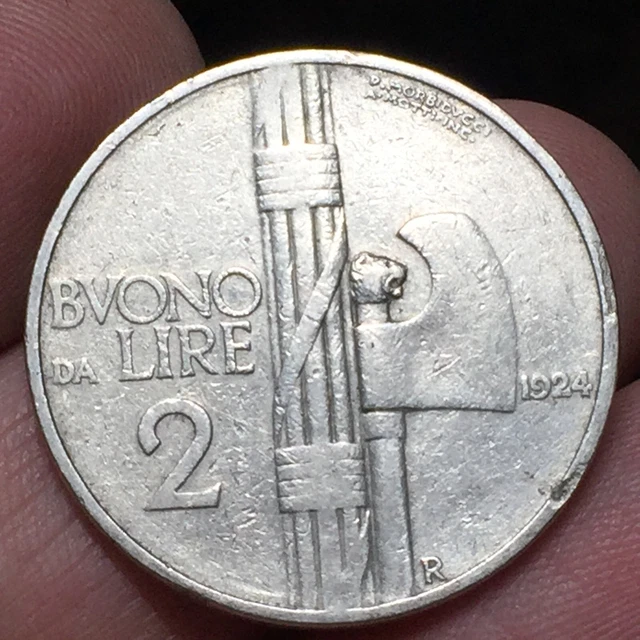 BUONO 2 LIRE 1924 Fascio Vittorio Emanuele III Regno D’italia EUR 2,90 ...