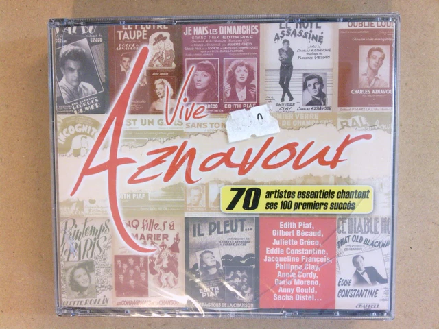 RARE COFFRET 5 Cd / Vive Aznavour / 70 Artistes, 100 Chansons / Neuf ...