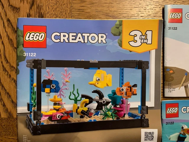 LEGO CREATOR 3-IN-1 Fish Tank Set 31122 no box but all complete with 3 ...