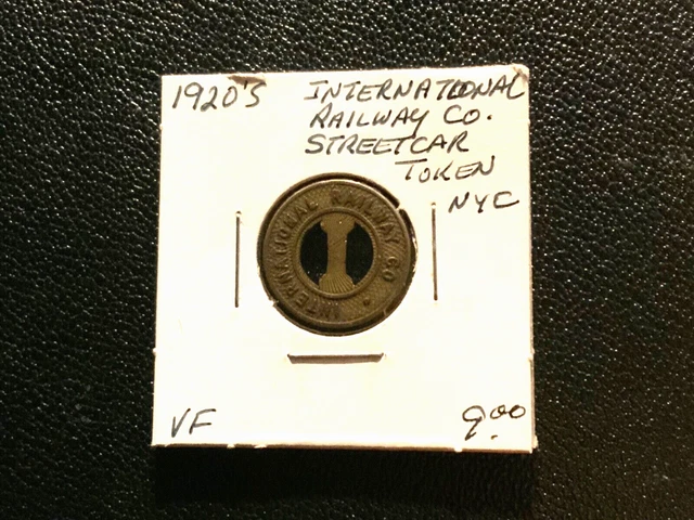 1920’S USA INTERNATIONAL Railway Company New York City Streetcar Token ...
