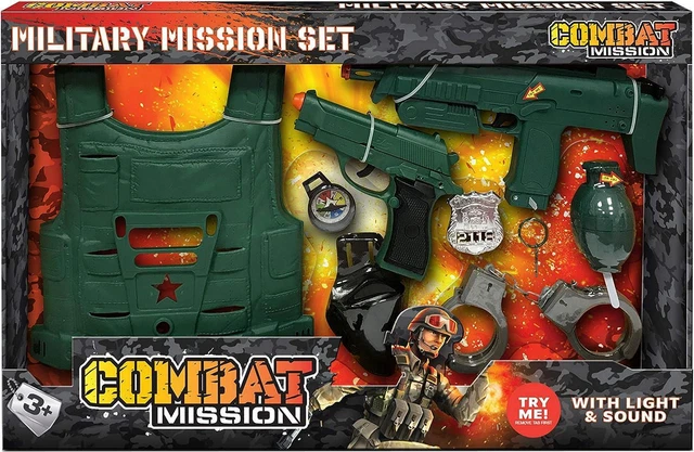 8PC CHILDRENS kids Combat Mission Army Gun Play Set With Light & Sound ...