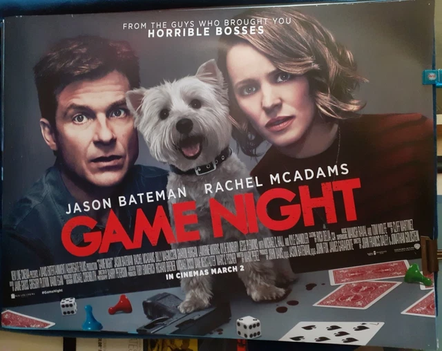 GAME NIGHT JASON Bateman Original Quad Cinema Poster EUR 9,36 - PicClick IT