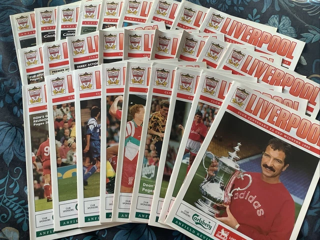 LIVERPOOL FC 1992-93 Home Programmes (x27) Full Set £19.00 - PicClick UK