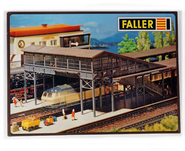FALLER B-185 HO H0 KIT Covered passenger bridge , BAHNSTEIGBRUCKE ...