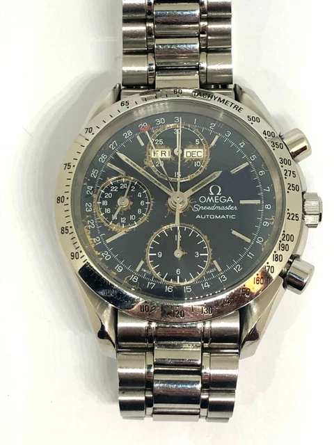 OMEGA SPEEDMASTER AUTOMATIC Watch. 39mm Case. Blue Dial. Triple ...