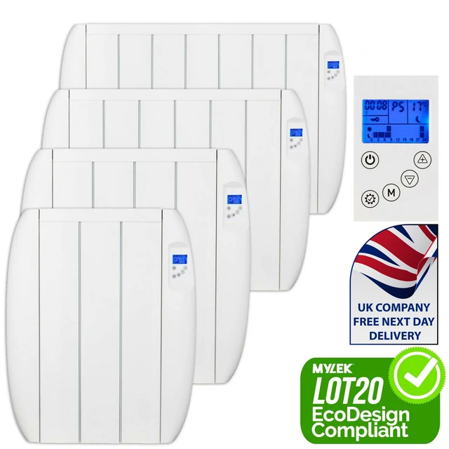 PANEL HEATER RADIATOR Electric Slim Bathroom Wall Mounted With Timer ...