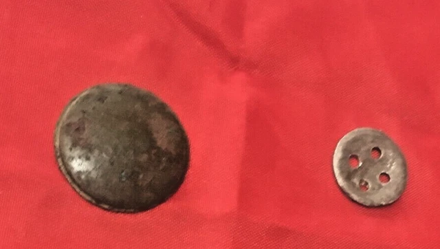 REVOLUTIONARY WAR 1700'S large penny button & Civil War 1800's (lead ...