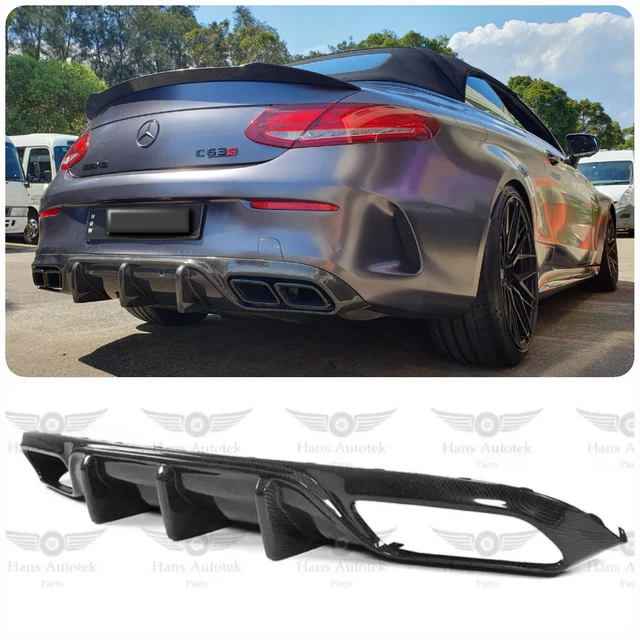 FD STYLE CARBON Rear Diffuser For Mercedes-Benz C-Class C205 A205 C63S ...