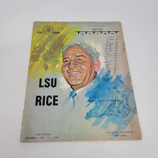 1965 LSU VS Rice Football Program The LSU Union NCAA Member $14.95 ...