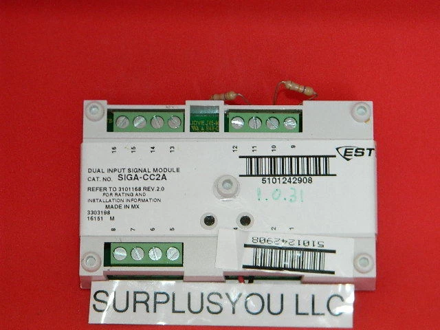 EDWARDS EST SIGA-CC2A Dual Input Signal Module Fire Alarm (11 Available ...