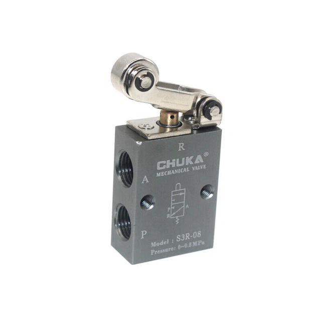 MECHANICAL VALVE 2 Position 3 Way Pneumatic Air Valve S3R-08 1/4'' PT Thread 1PC EUR 16,56 ...