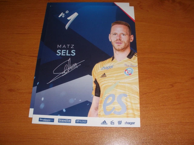 FOOTBALL CARTE Postale Matz Sels Rc Strasbourg Signature Imprime EUR 3 ...