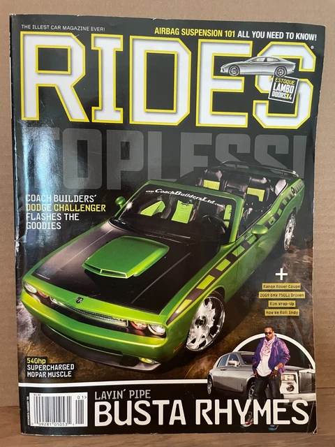 RIDES HIP HOP Car Magazine: Dec/Jan 2009 Busta Rhymes Issue w/Poster £7 ...