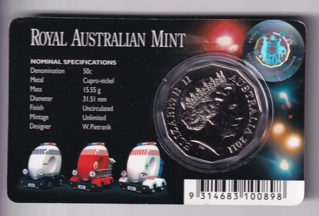 AUSTRALIAN: 2011 50 Cent 50 Years Of Triple Zero 000 Coin On Card ...