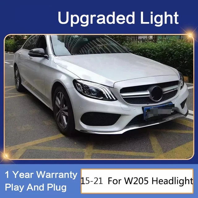 PHARES LED POUR Mercedes Benz W205 C180 C200 C260 2015-2021 DRL Lampe Avant EUR 1.470,00 ...